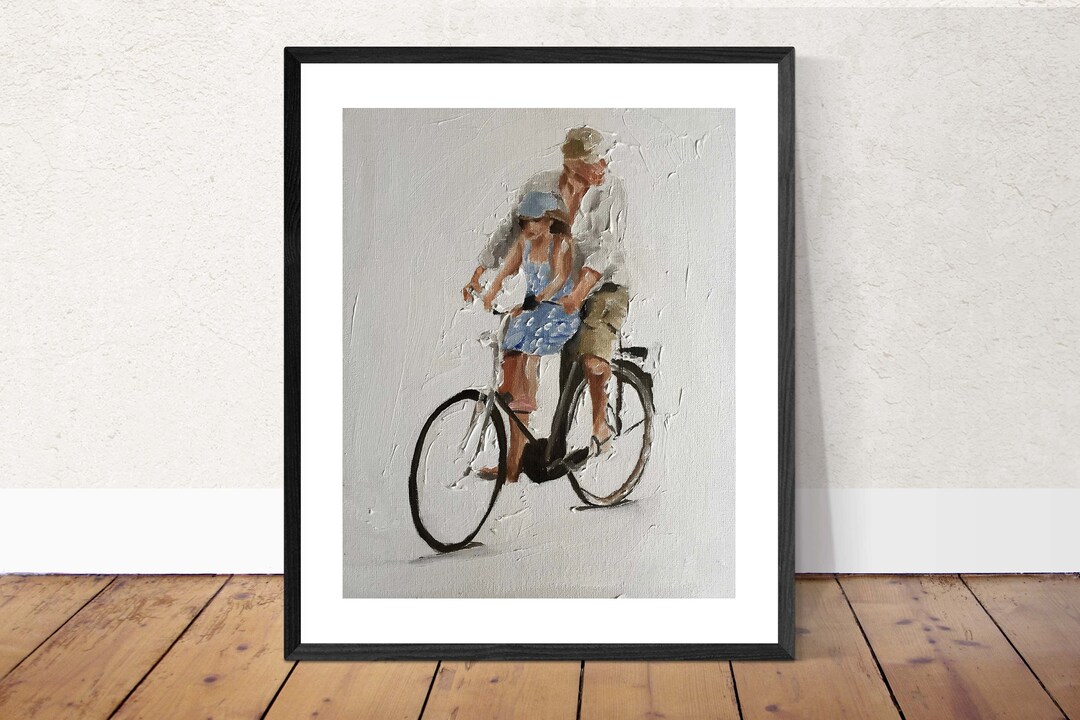 Daddy and Daughter Painting wall Art Canvas Print Fine - Etsy UK