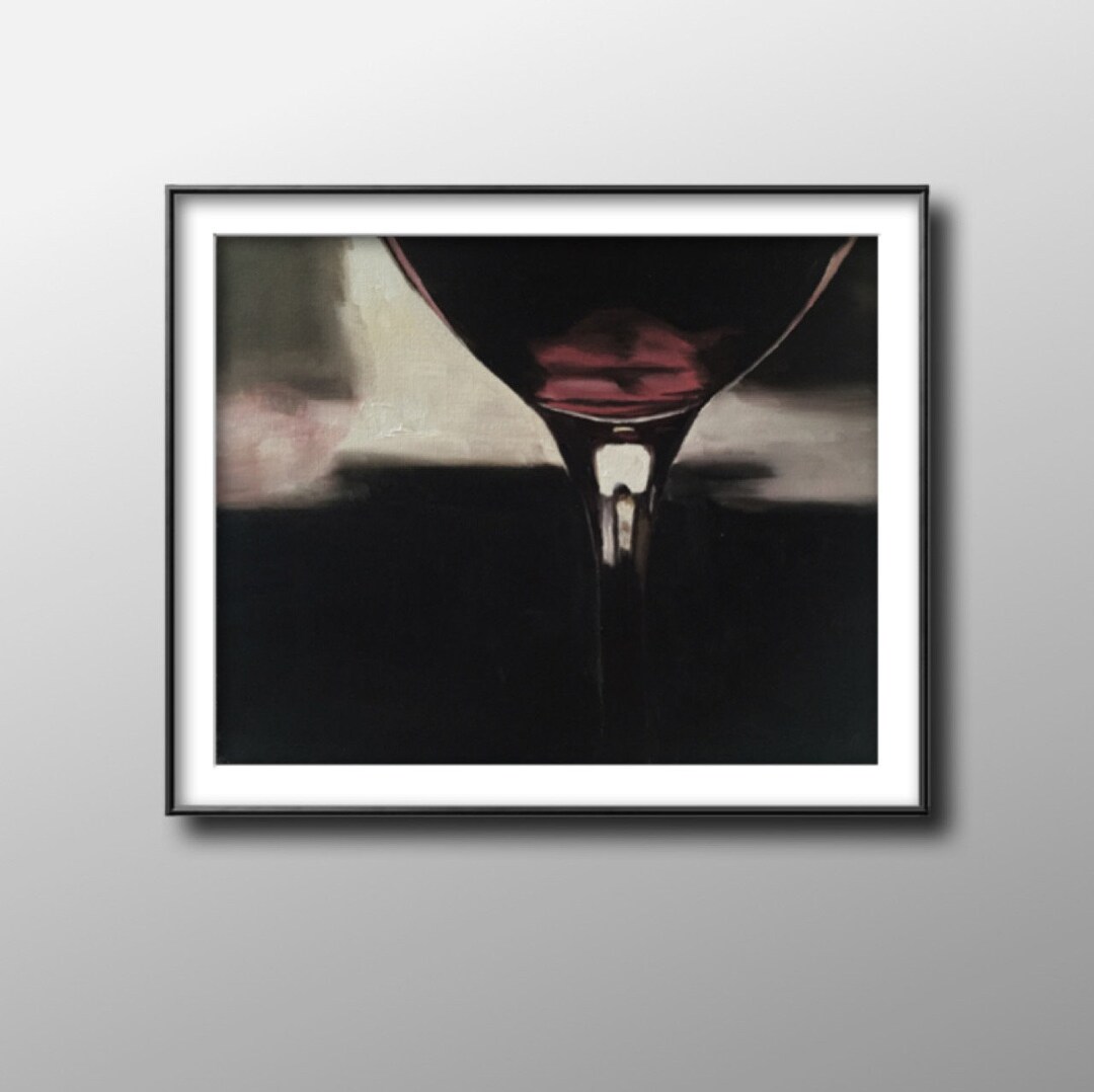 Wine Painting: Still Life Fine Art Print on Canvas or Paper - Etsy