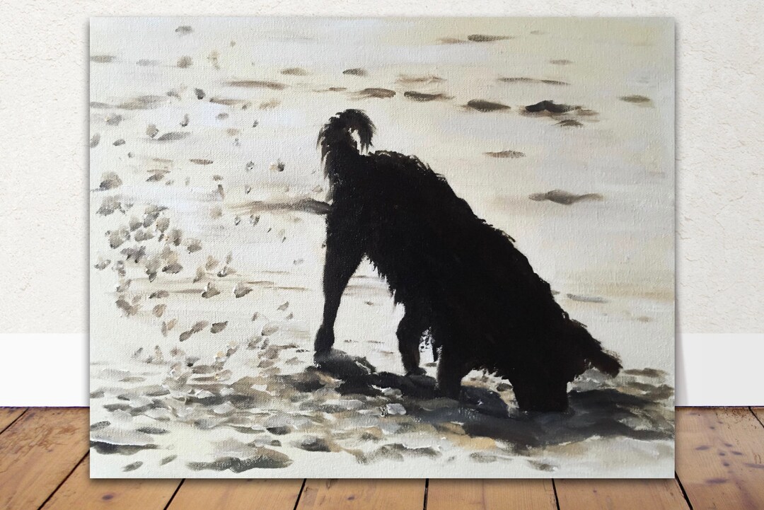 Dog Digging Art Print: Original Oil Painting by James Coates - Etsy