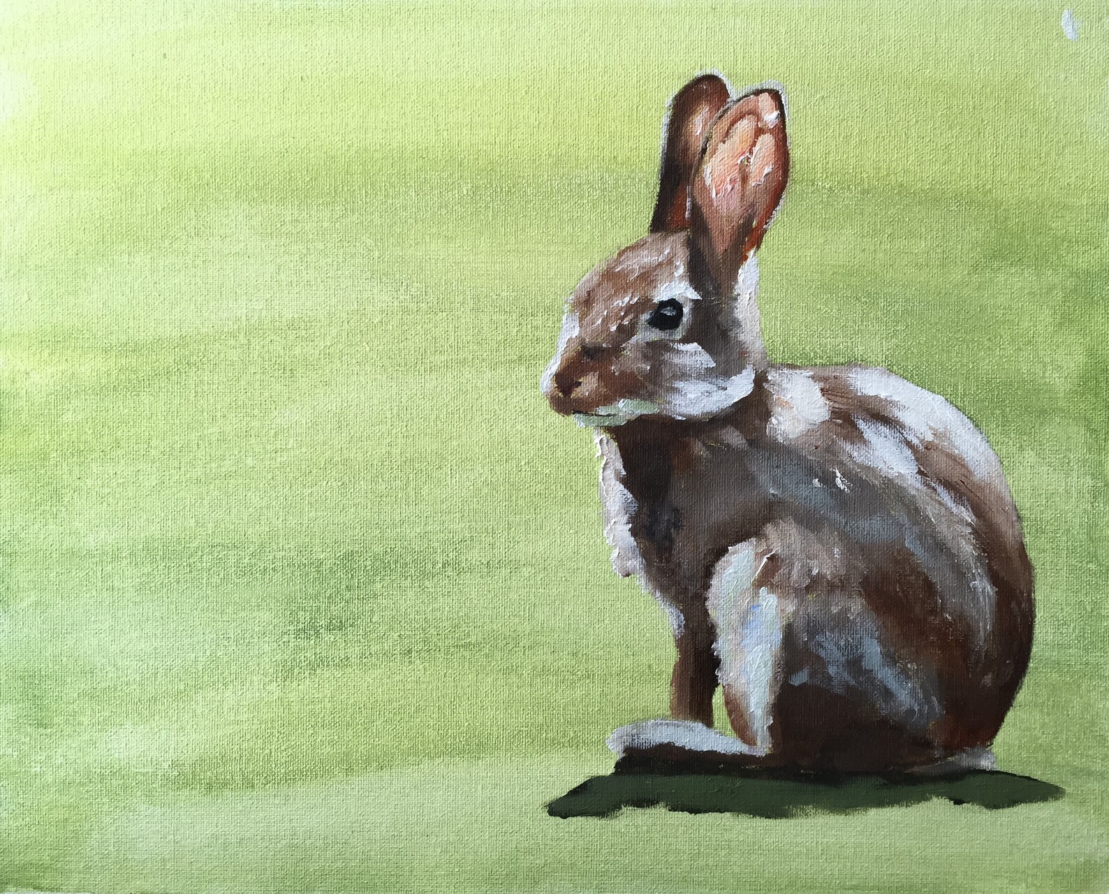 Rabbit Painting Poster Wall Art Canvas Print Fine - Etsy