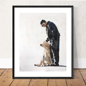 Man and Dog, Painting, Prints, Originals, Commissions, Fine Art - From ...