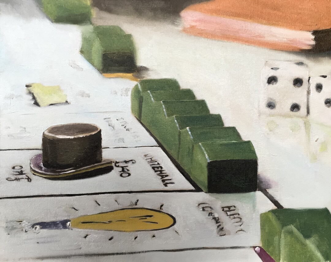 Monopoly Game Art Print: Original Oil Painting on Canvas - Etsy