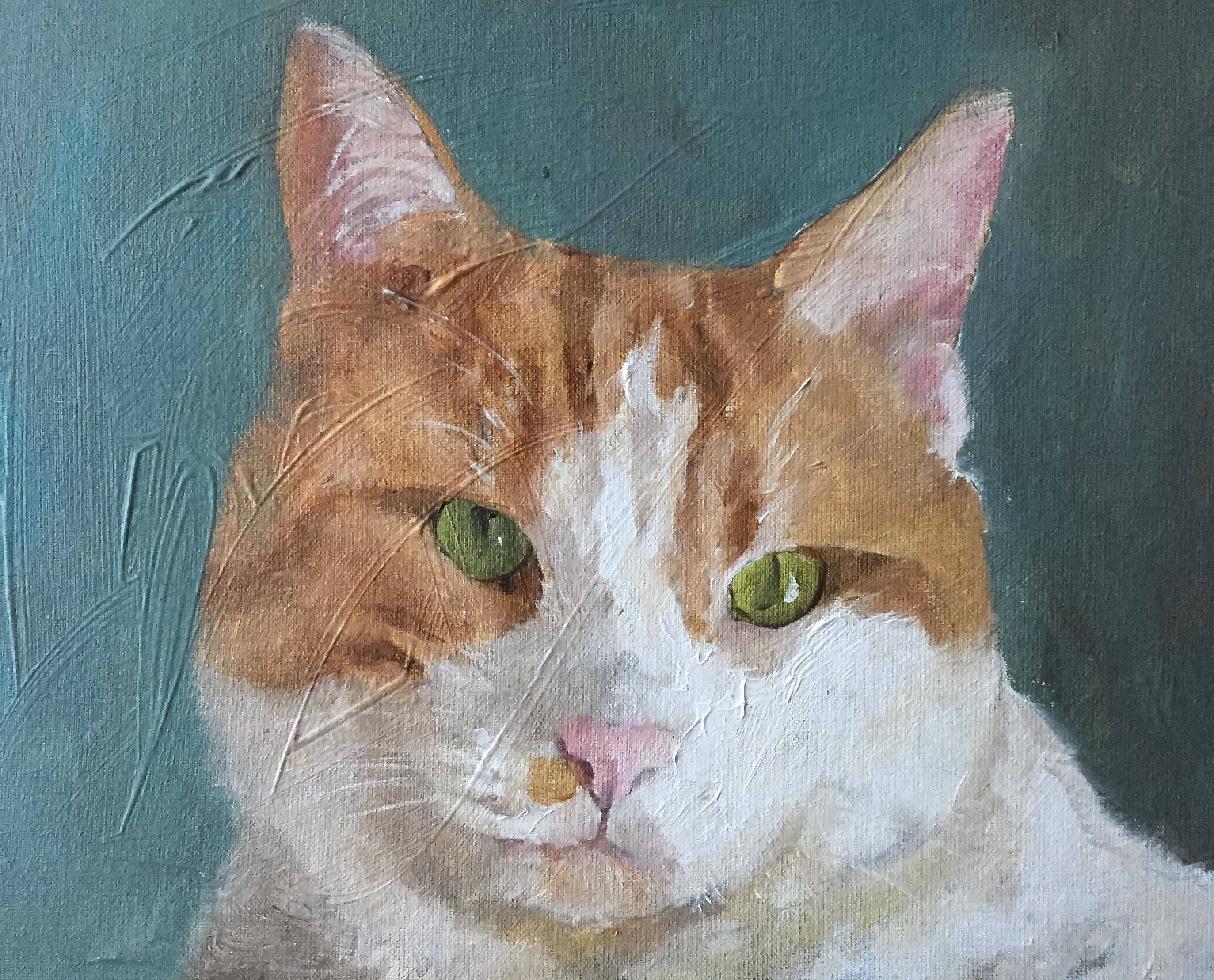 Orange Tabby Cat Painting - Fine Art Print or Canvas - Etsy