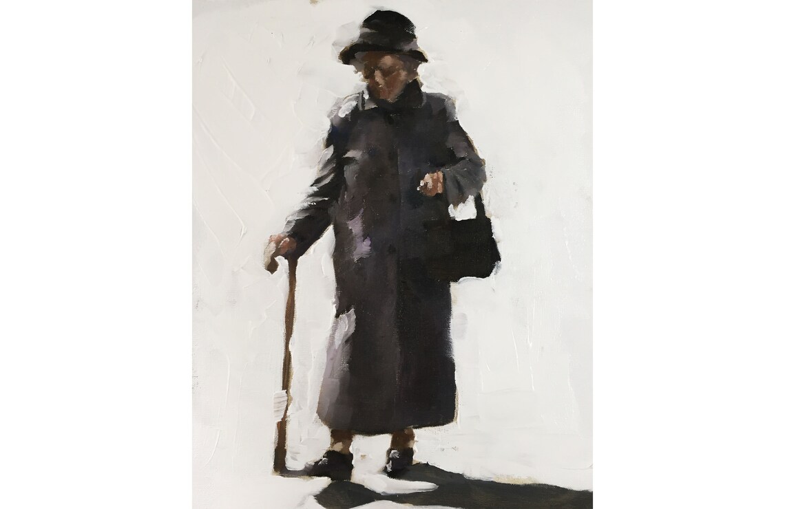 Old Lady Painting Wall Art Canvas Print Fine Art From - Etsy UK