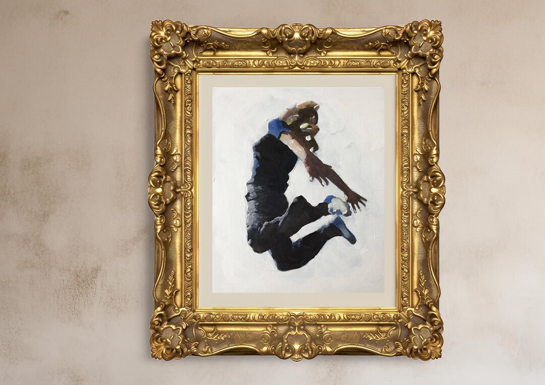 Girl Jumping Oil Painting: Fine Art Canvas Print by James Coates - Etsy