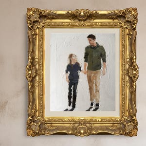 Father and Daughter Painting, Daddy Poster, Family Wall Art , Canvas ...