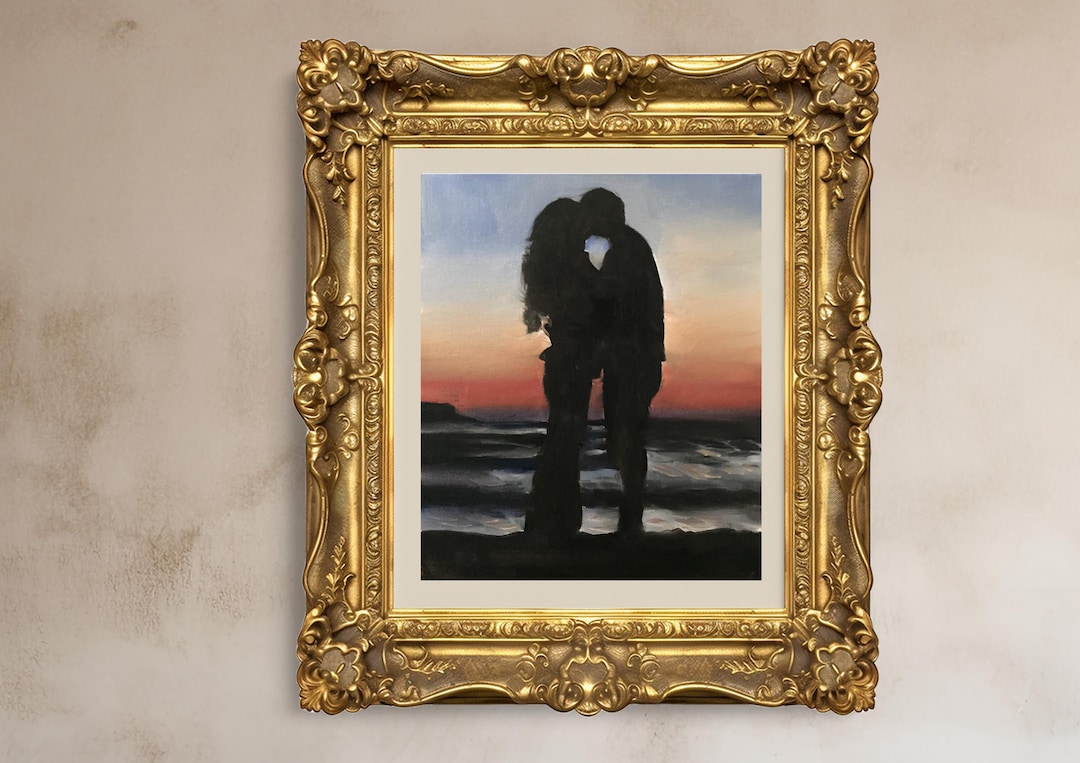Couple at Sunset Oil Painting Art Print by James Coates - Etsy