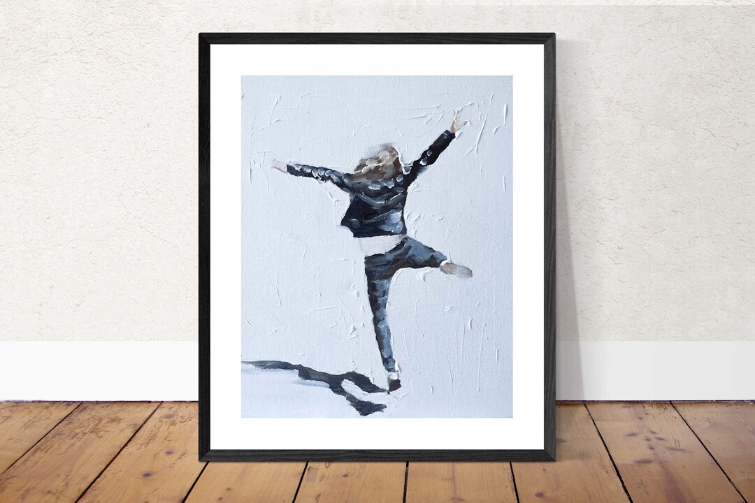Woman Jumping Art Print: Fine Art Canvas or Paper - Etsy