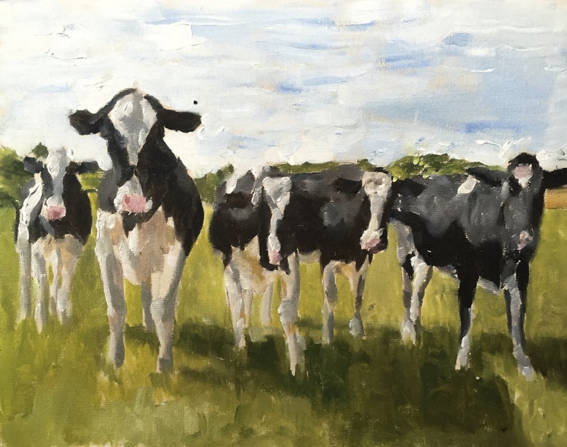 Cow Painting Cow art Cow Print Fine Art from original | Etsy