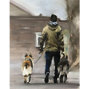 Man and Dogs - Painting -dog Art - Dog Prints - Fine Art - From ...