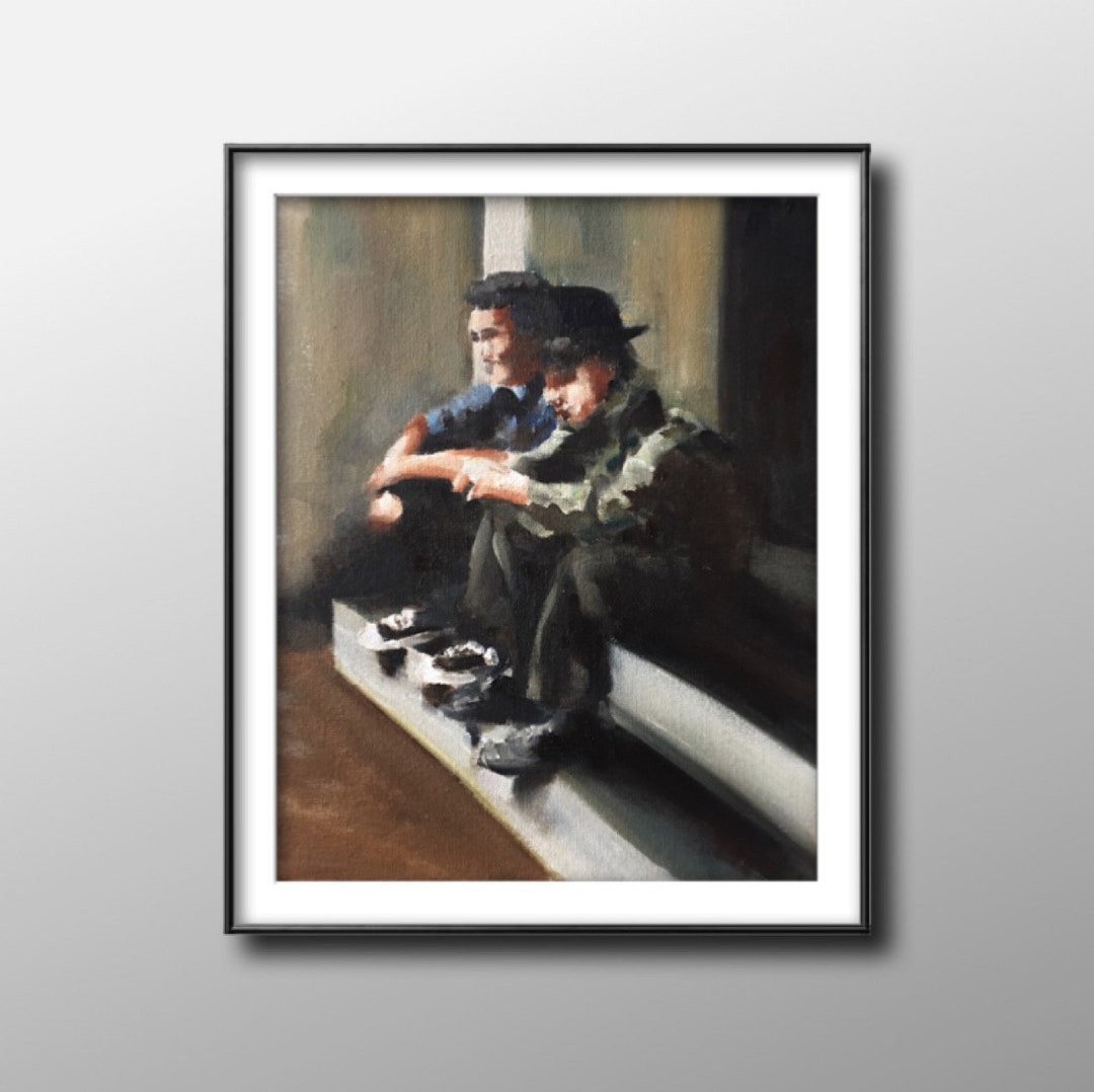 Men Painting Poster Wall Art Canvas Print Fine Art - Etsy