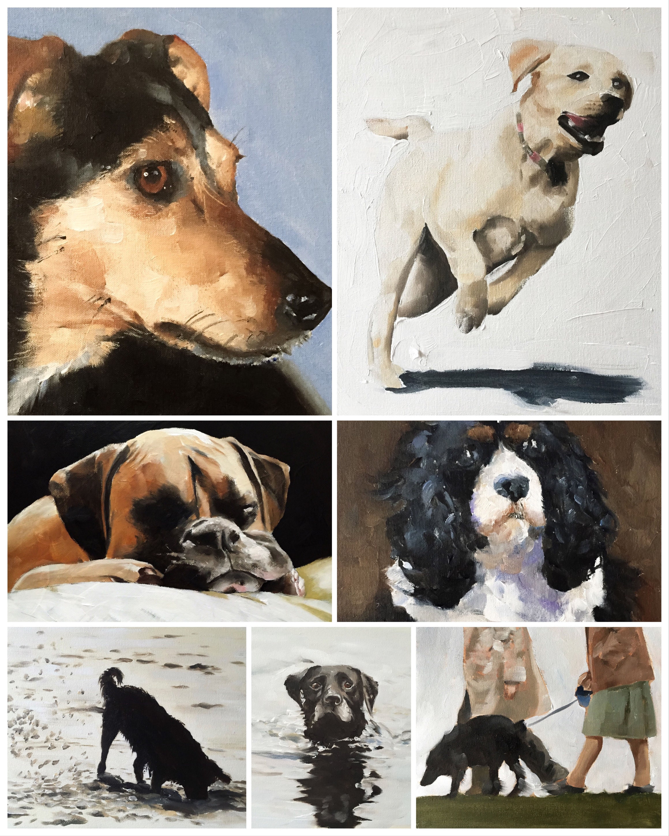 Old Dog Oil Painting Art Print: James Coates Fine Art - Etsy