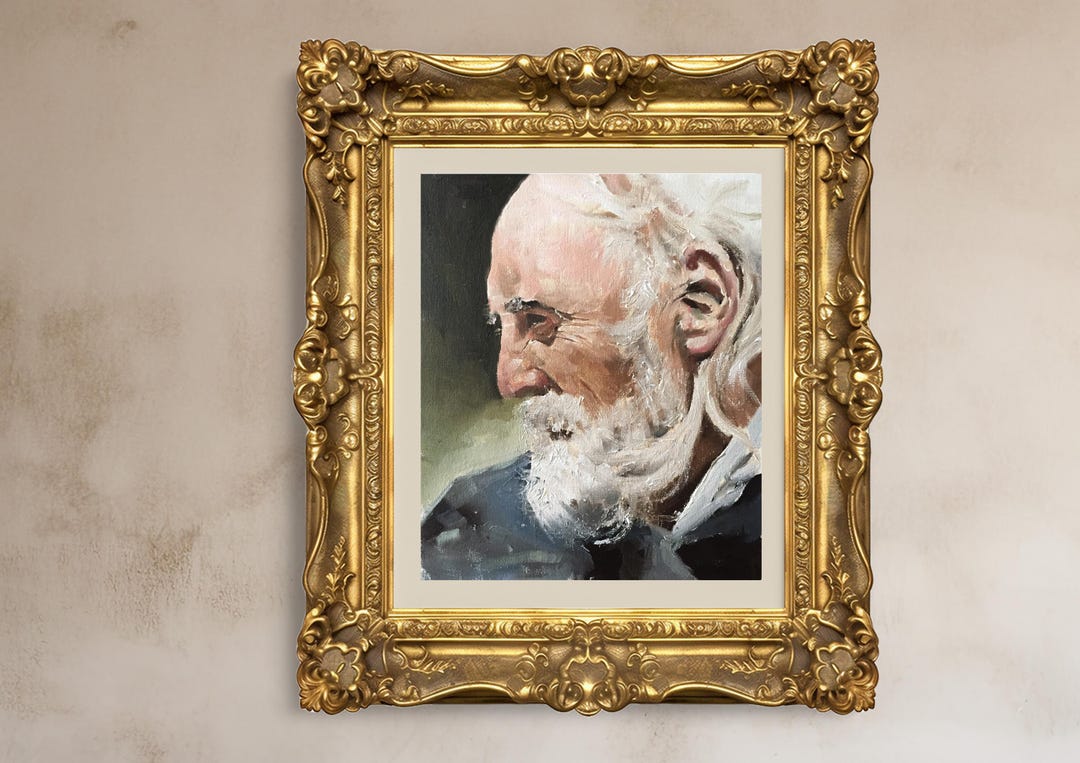 Original Oil Painting - Old Man Portrait, Fine Art Print - Etsy