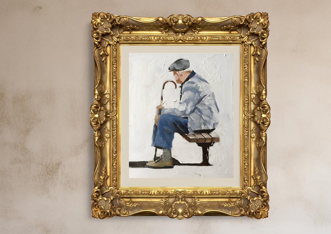 Old Man Painting, Poster, Wall Art, Prints - Fine Art - From Original ...