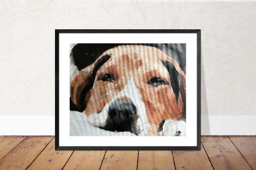 Beagle Dog Art Print: Original Oil Painting by James Coates - Etsy