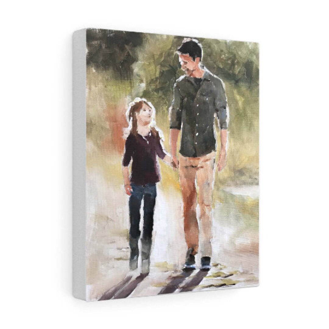 Me and Daddy Painting, Family Wall Art, Family Canvas Print, Family ...