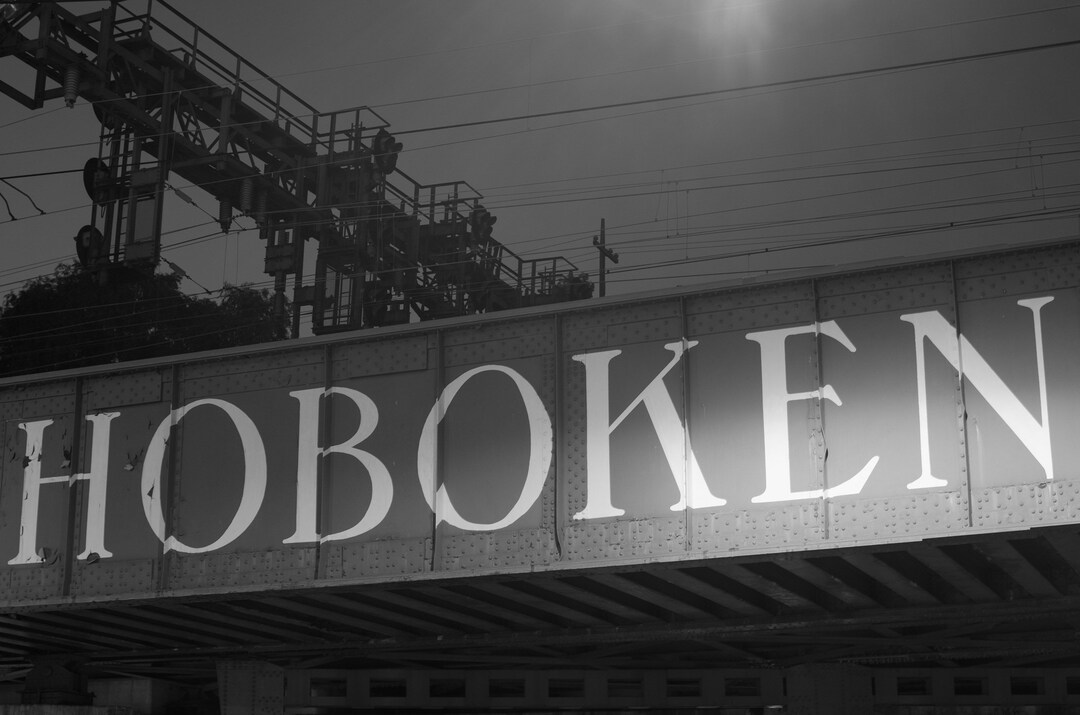 Hoboken Sign Print: Black and White Industrial Wall Art - Etsy
