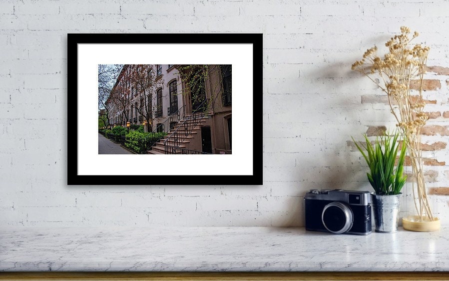Brownstone Art Brownstone Print Housewarming Gift Apartment - Etsy
