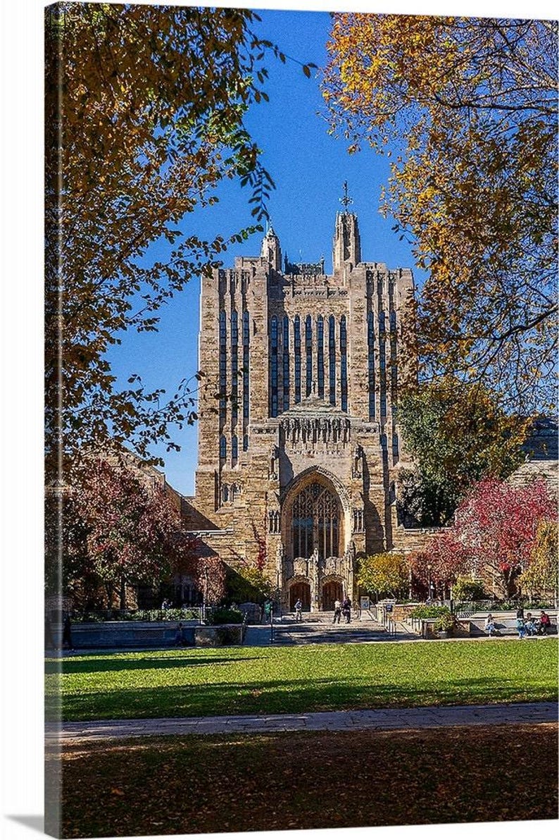 Yale University Library Autumn Canvas Art: Ivy League Alumni Gift - Etsy