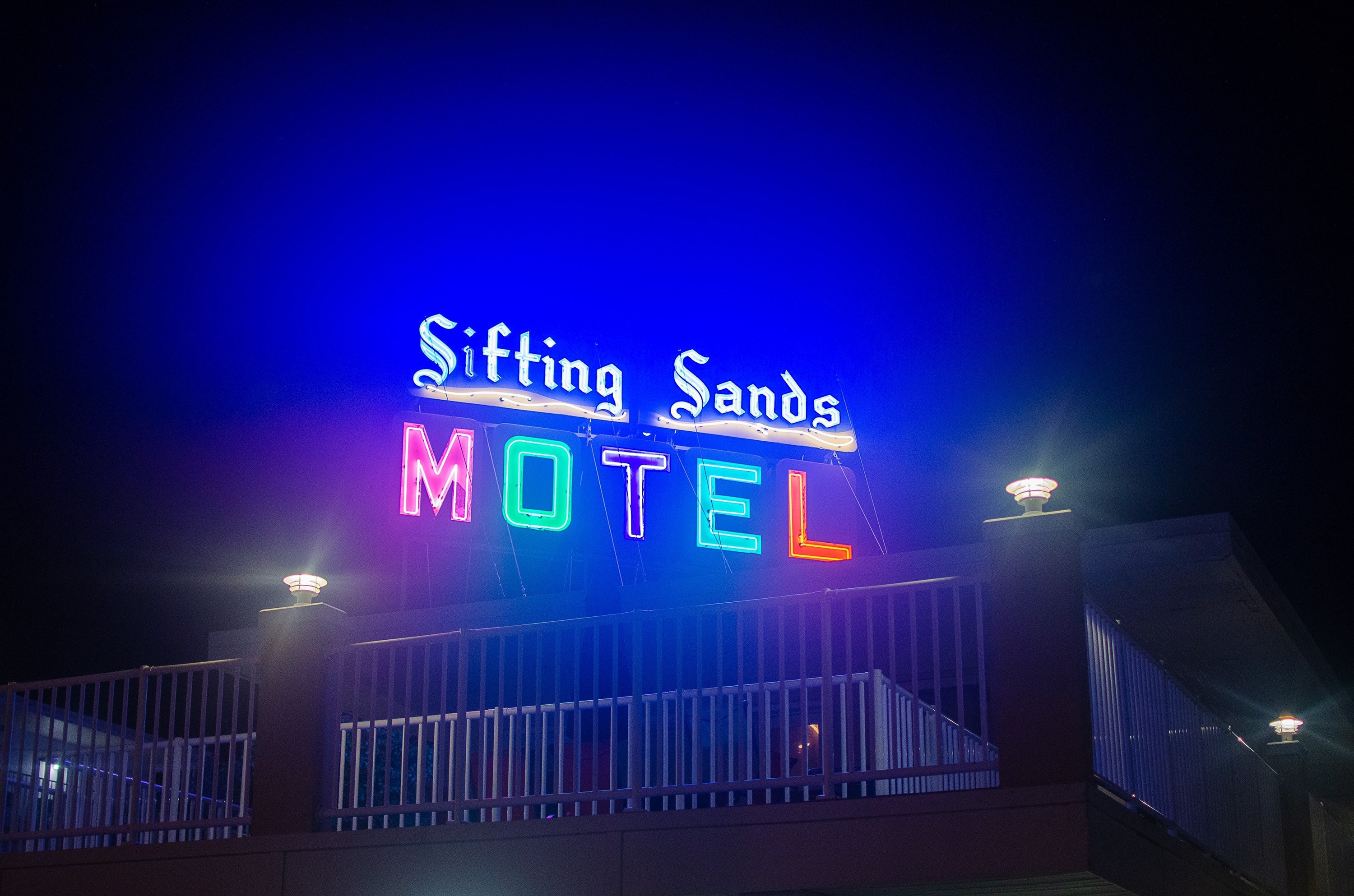 Motel Sign Night