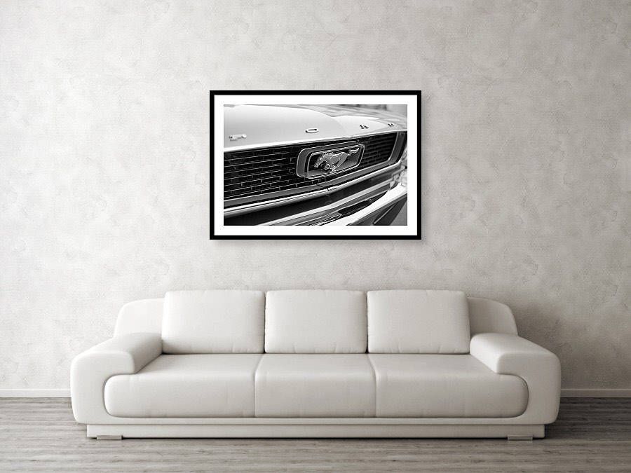 Ford Mustang Print, Mustang Wall Art, Classic Car Decor, Classic Car ...