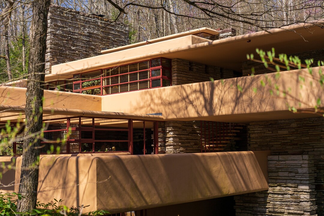Fallingwater Print: Frank Lloyd Wright Architecture Art - Etsy