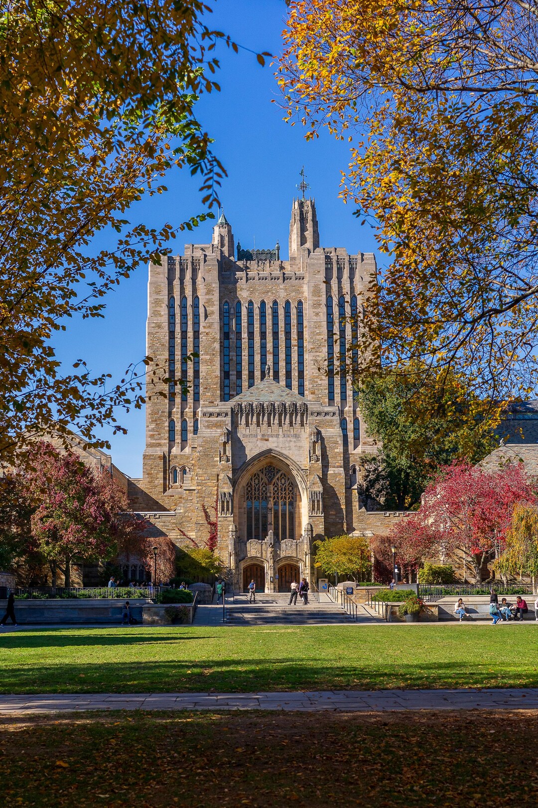 Yale University Library Autumn Canvas Art: Ivy League Alumni Gift - Etsy