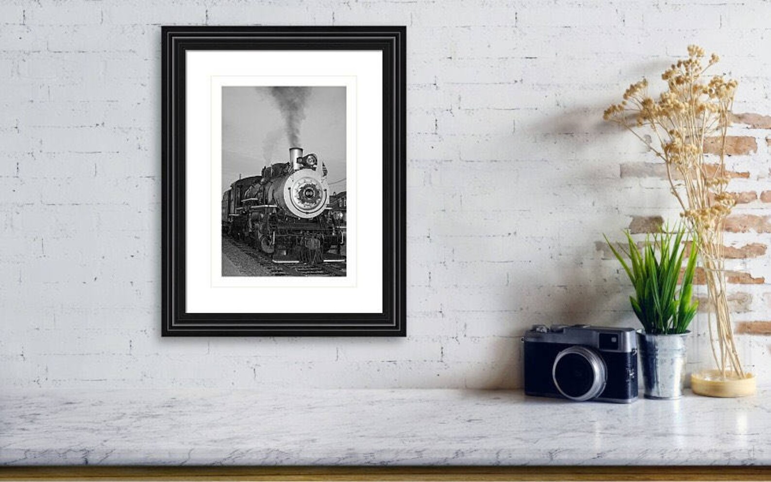 Steam locomotive Steam train print train photography black | Etsy