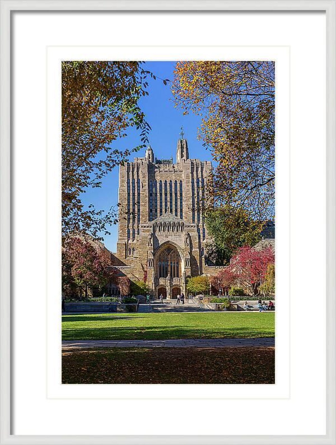 Yale University Library Autumn Canvas Art: Ivy League Alumni Gift - Etsy