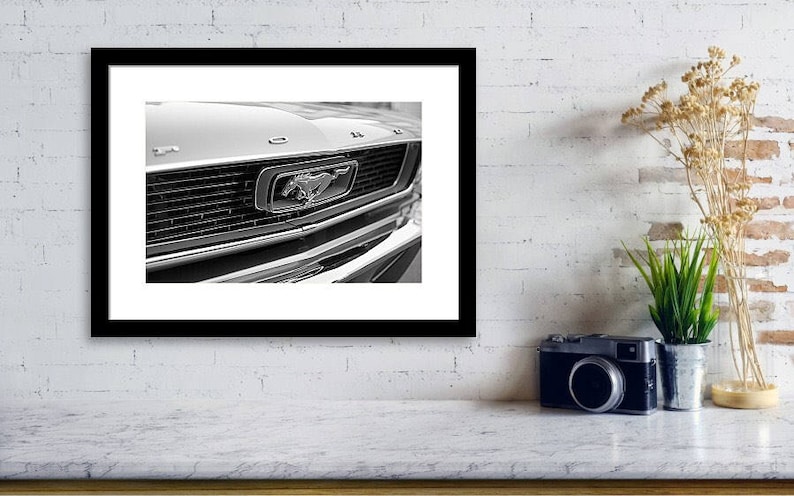 Ford Mustang Print, Mustang Wall Art, Classic Car Decor, Classic Car ...