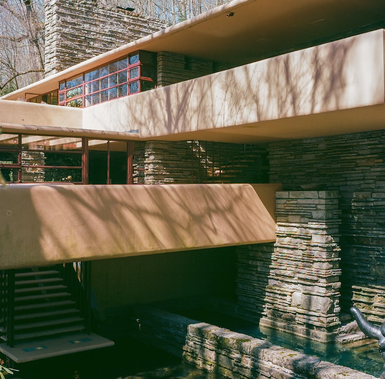 Fallingwater Art, Fallingwater Print, Fallingwater House, Frank Lloyd ...
