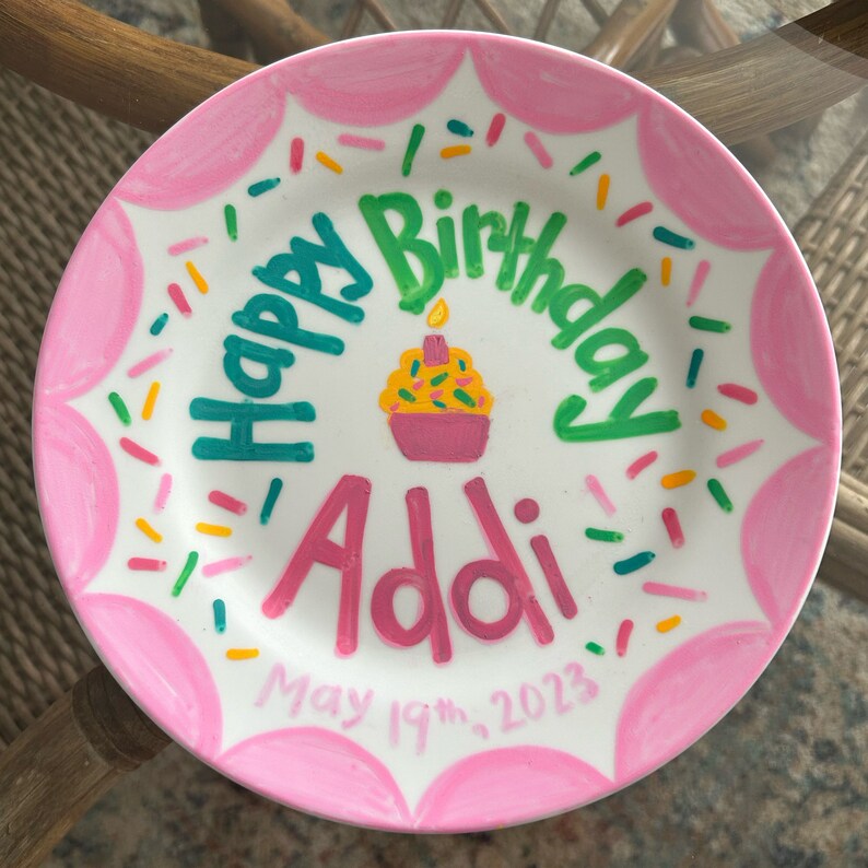 SMALL “happy Birthday” Plate - Etsy