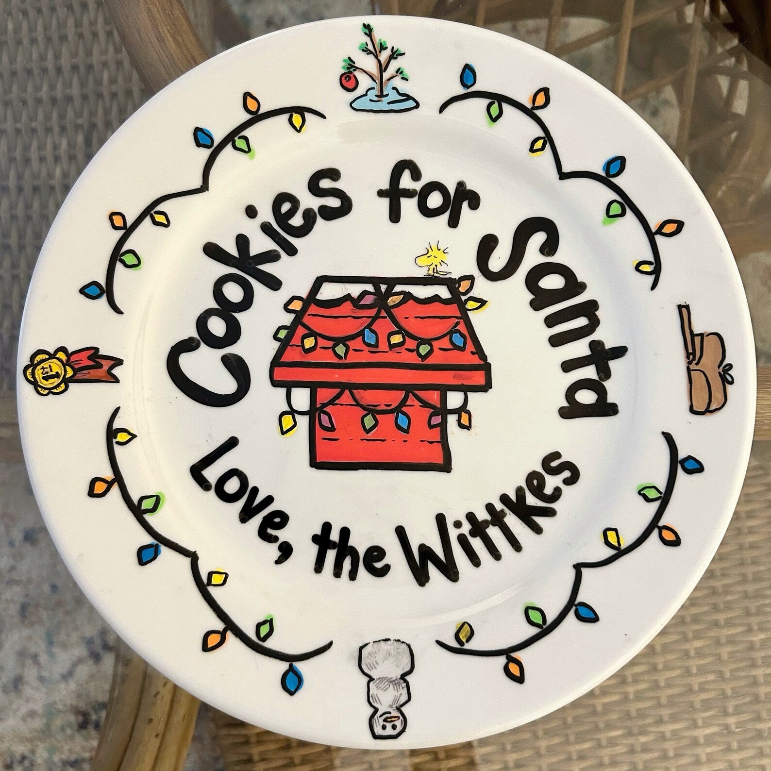 LARGE Movie-themed “cookies for Santa” Plate - Etsy