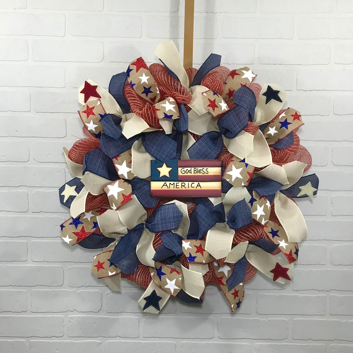 Patriotic Wreath Spring Wreath Summer 4th of July Wreath | Etsy