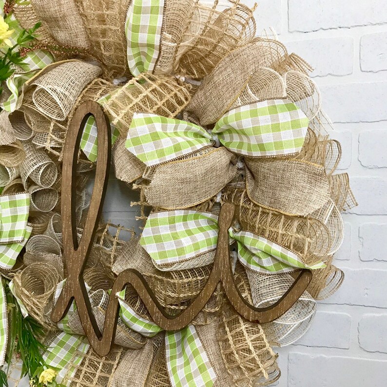 Farmhouse Wreath Farmhouse Decor Everyday Wreath Deco Mesh - Etsy