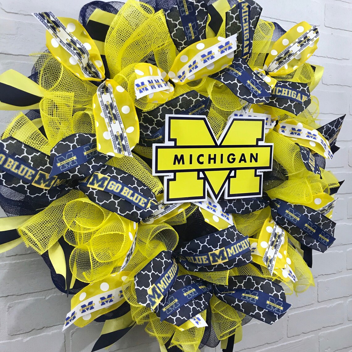 Michigan Wreath Michigan Deco Mesh Wreath Michigan Ribbon - Etsy