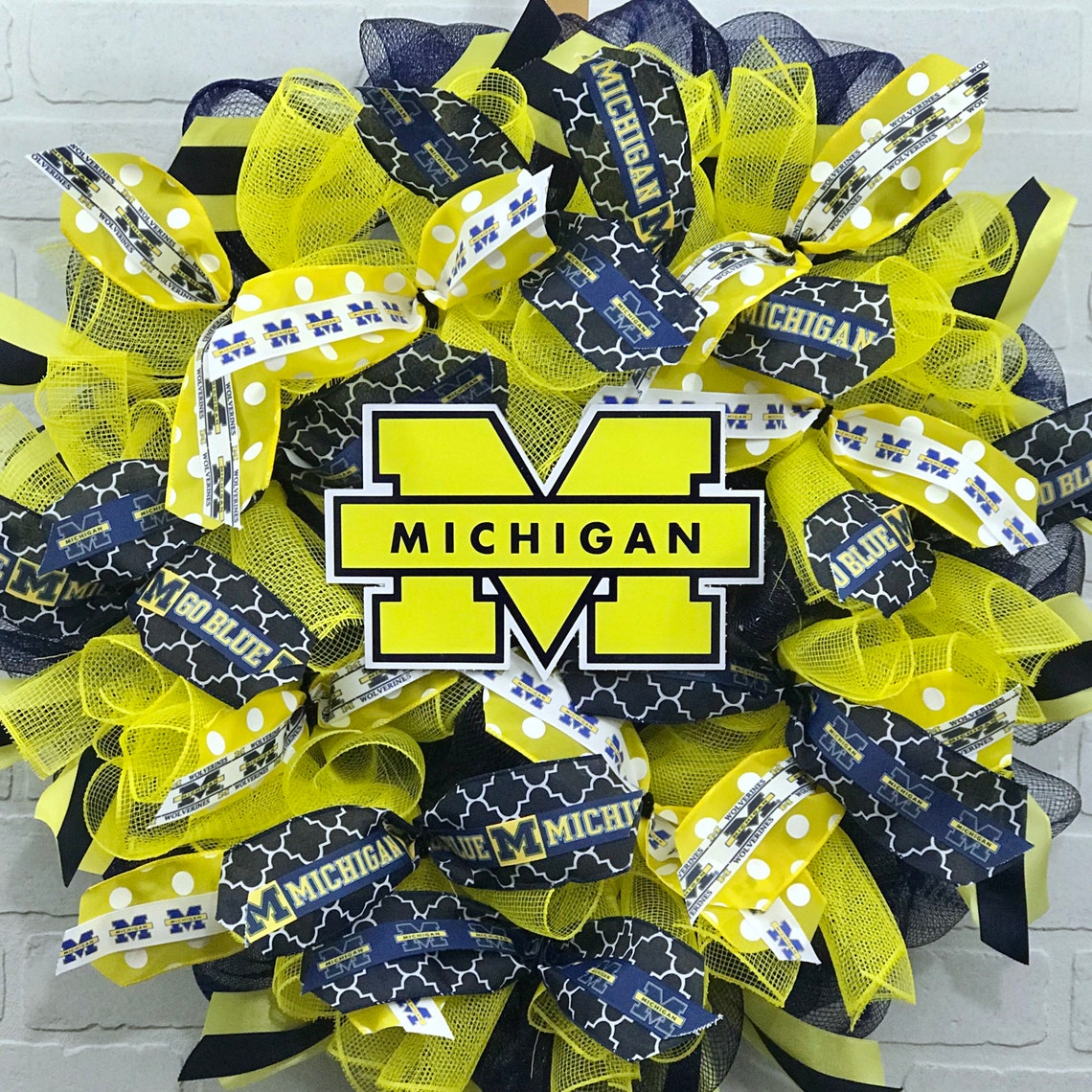 Michigan Wreath Michigan Deco Mesh Wreath Michigan Ribbon - Etsy