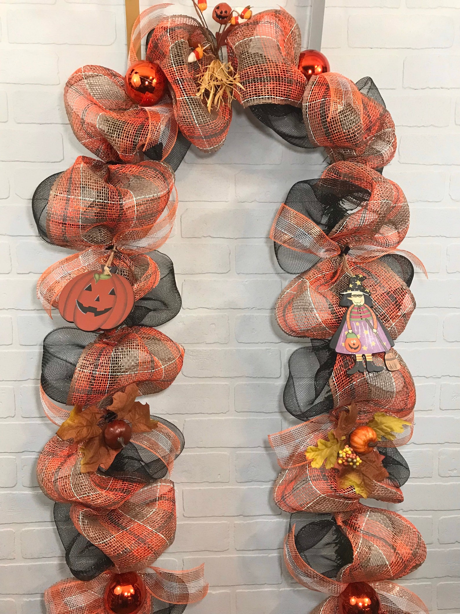 Halloween Garland, Garland, Garland for Mantle, Front Door Garland ...