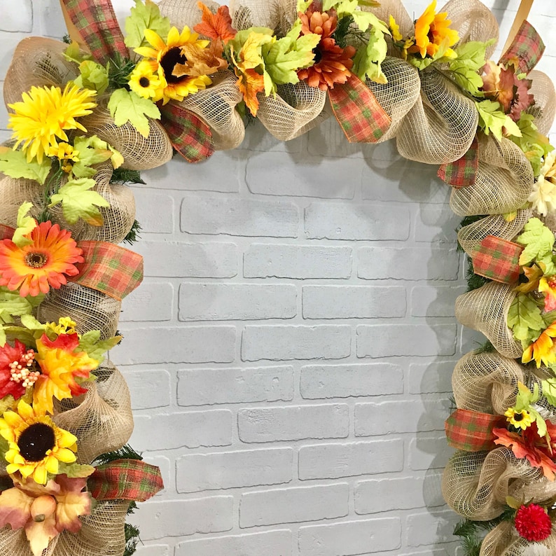 9ft Fall Garland Summer Garland Fall Mantle Fall Mantle - Etsy