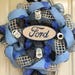 FORD Wreath, Ford Burlap Wreath, Man Wreath, Ford Mesh Wreath, Ford ...