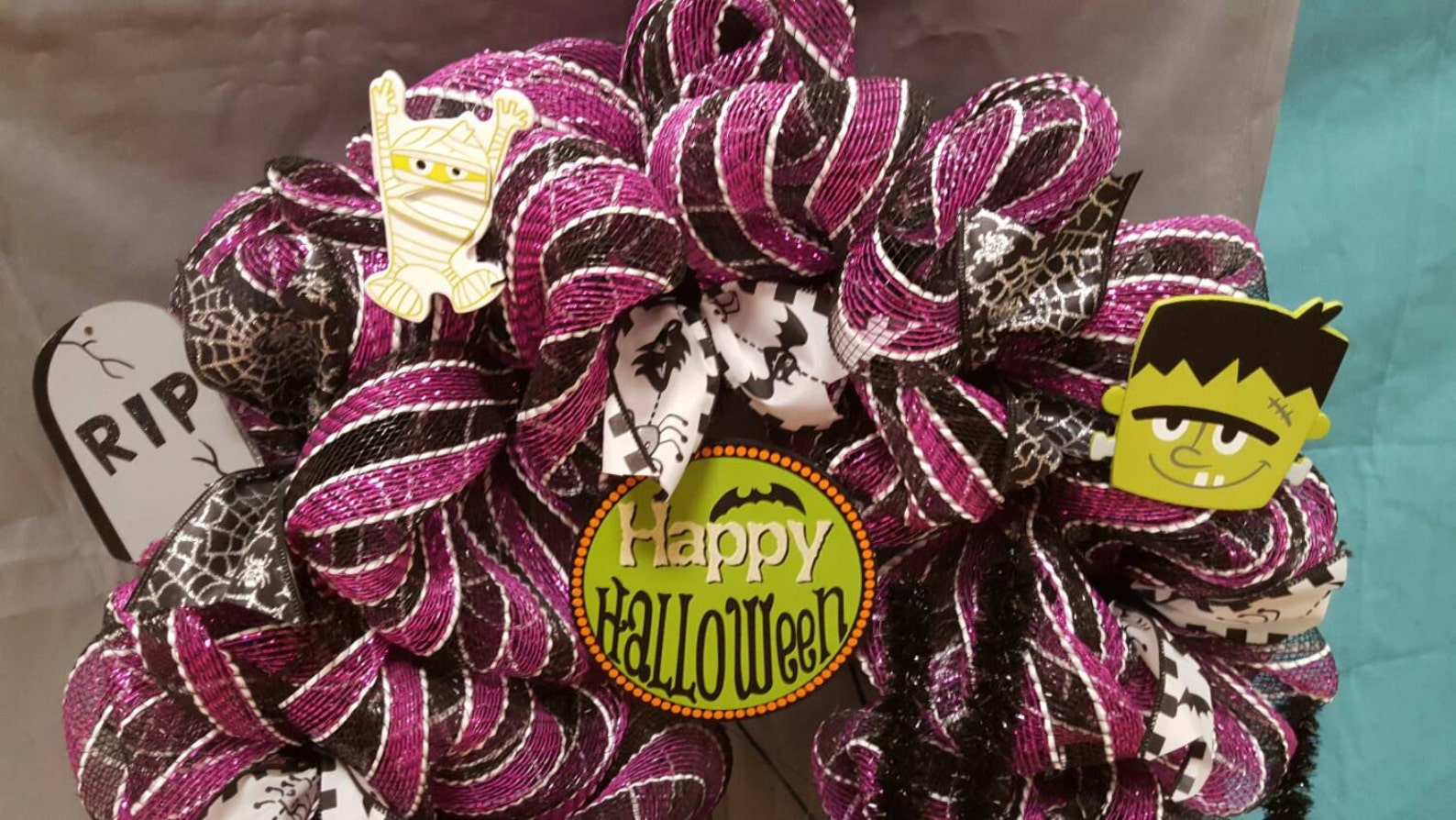 Halloween Wreath, Fall Wreath, Halloween Deco Mesh, Fall Deco Mesh ...