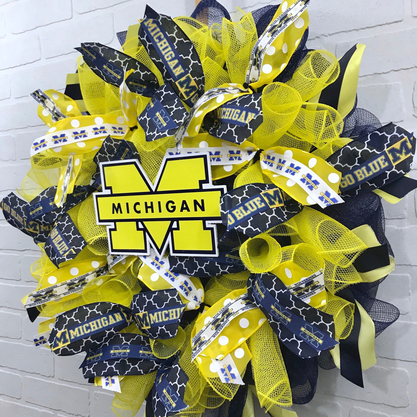 Michigan Wreath Michigan Deco Mesh Wreath Michigan Ribbon - Etsy