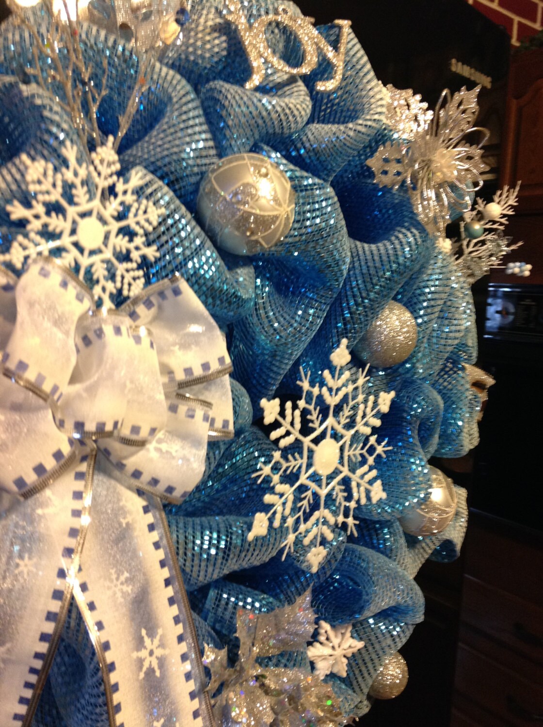 Handmade Holiday Christmas Winter Snow Flakes Snowman Deco | Etsy