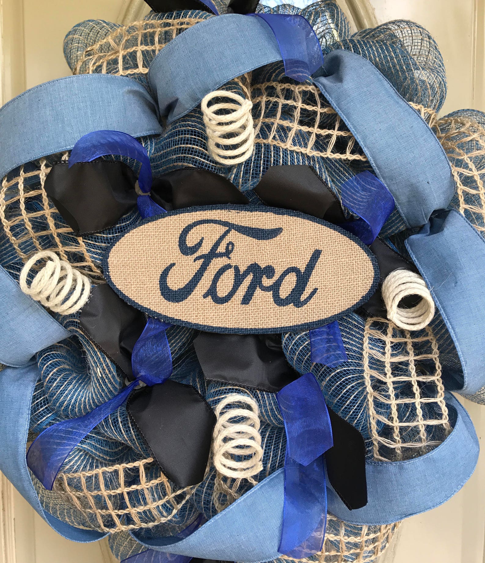 FORD Wreath Ford Burlap Wreath Man Wreath Ford Mesh Wreath - Etsy