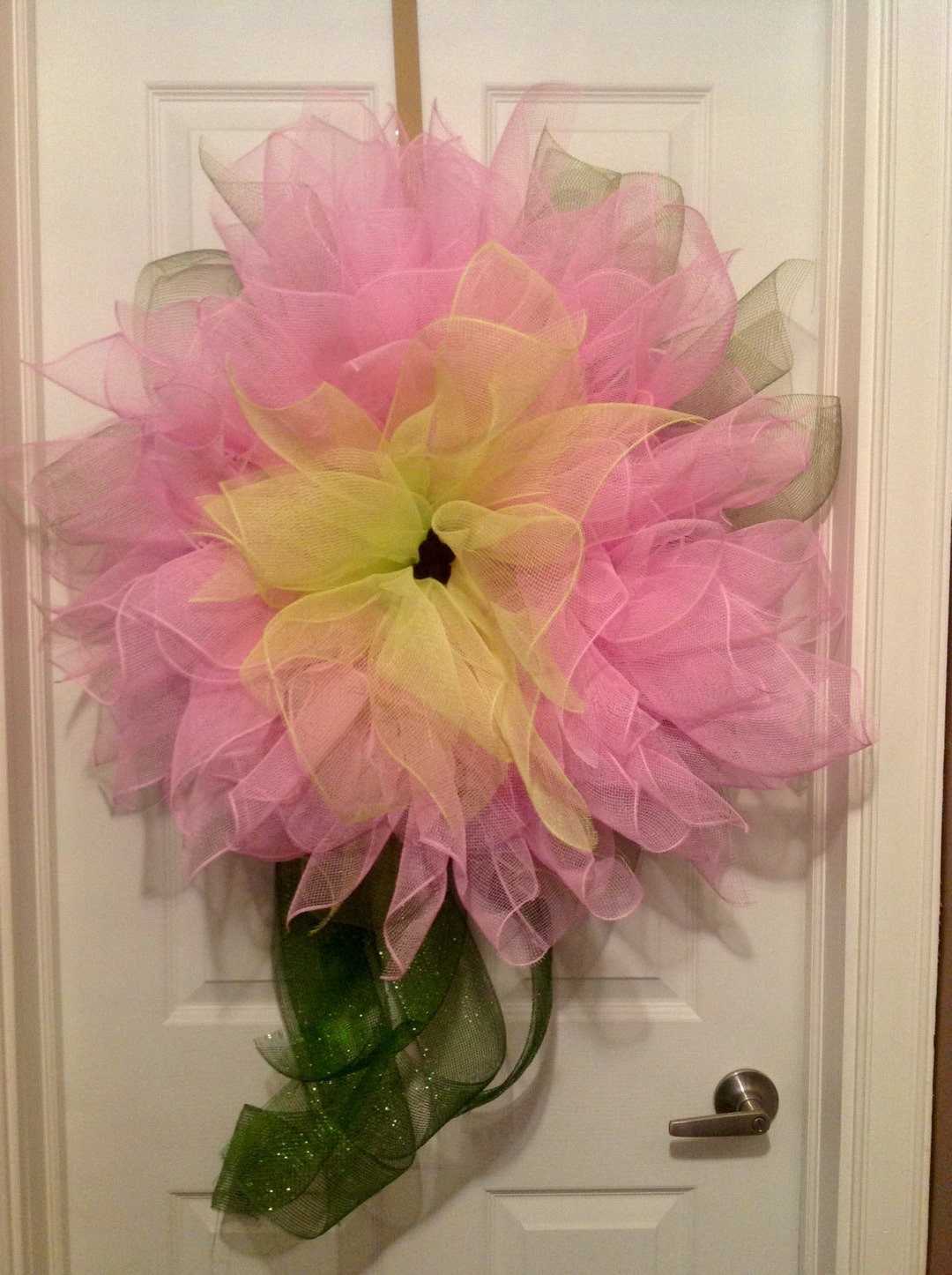 Spring Deco Mesh Wreath, Summer Deco Mesh Wreath, Spring Wreath, Summer ...