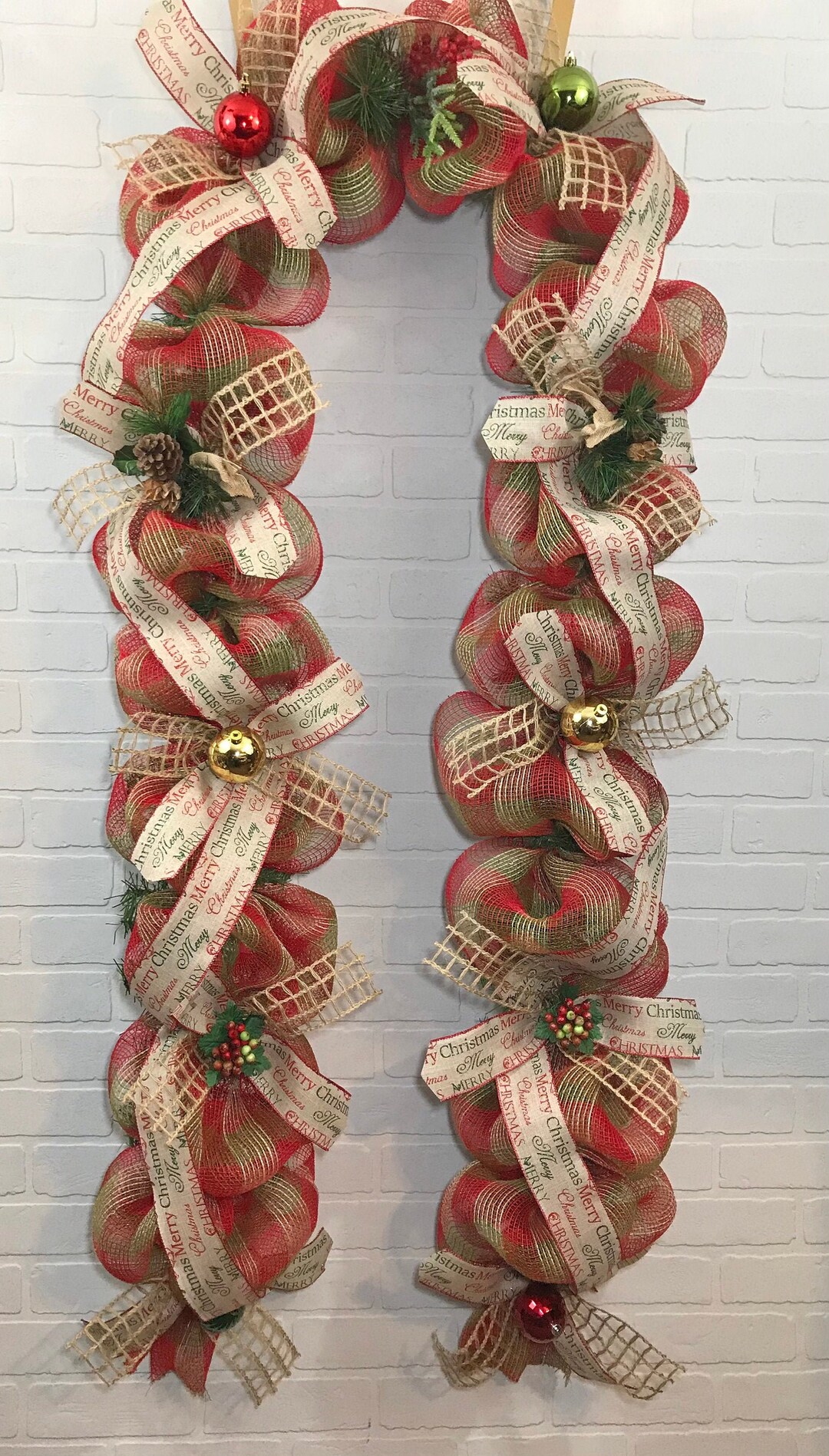 Christmas Garland, Winter Garland, Farmhouse Decor, Mantle Decor ...