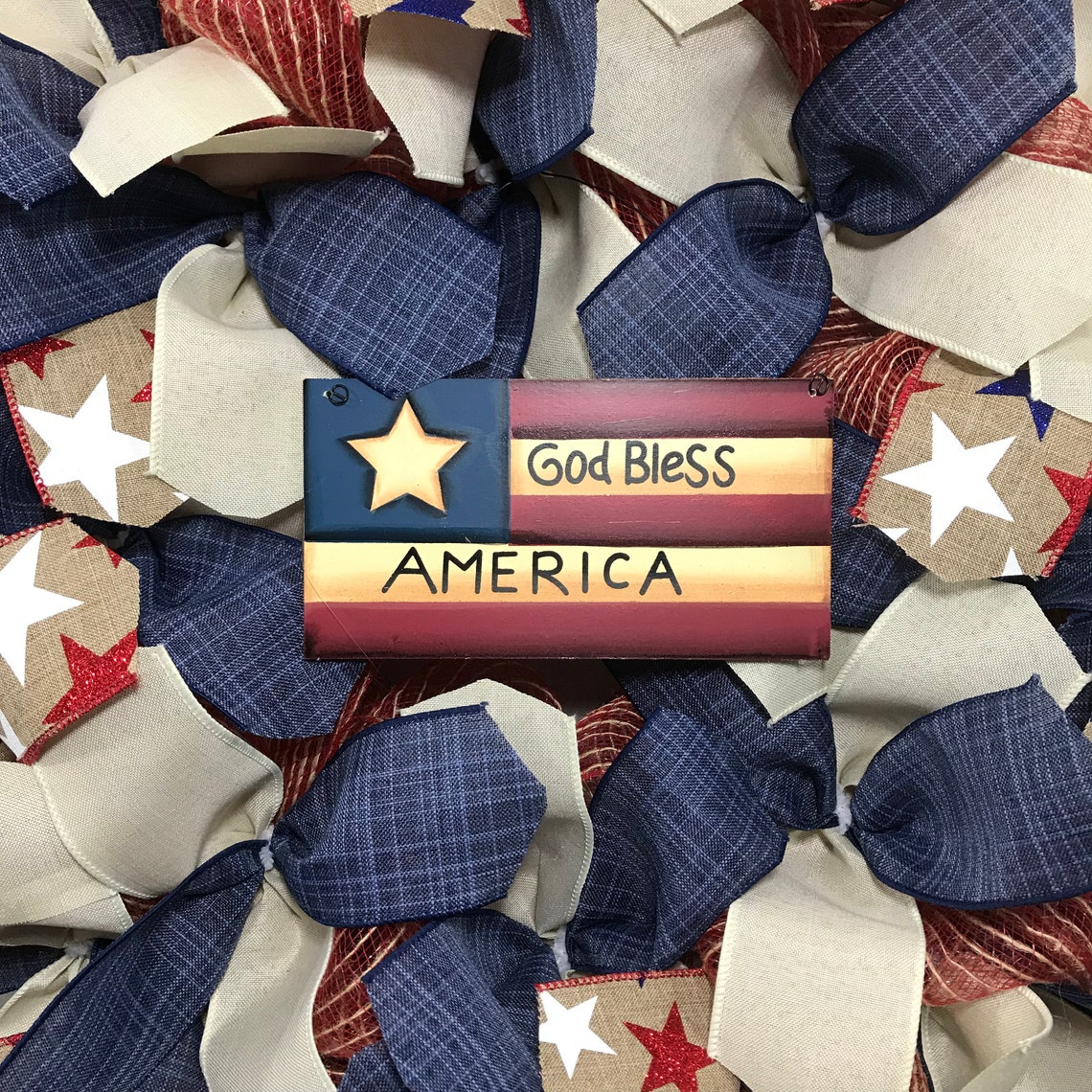 Patriotic Wreath Spring Wreath Summer 4th of July Wreath | Etsy