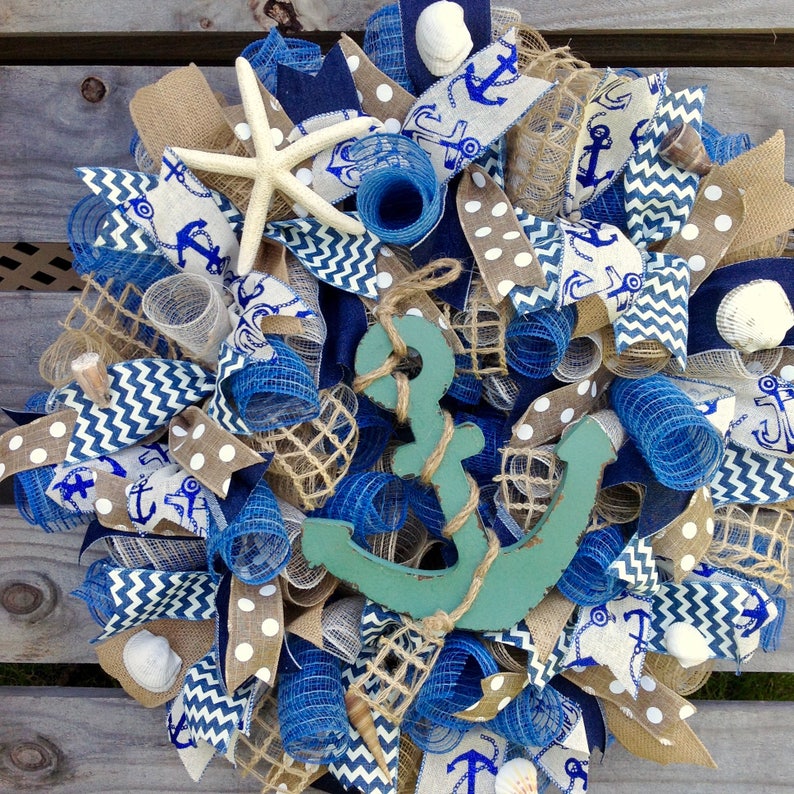 Summer Burlap Wreath Spring Deco Mesh Wreath Summer Deco - Etsy