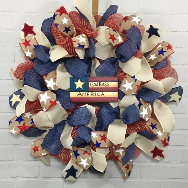 Labor Day Wreath - Etsy