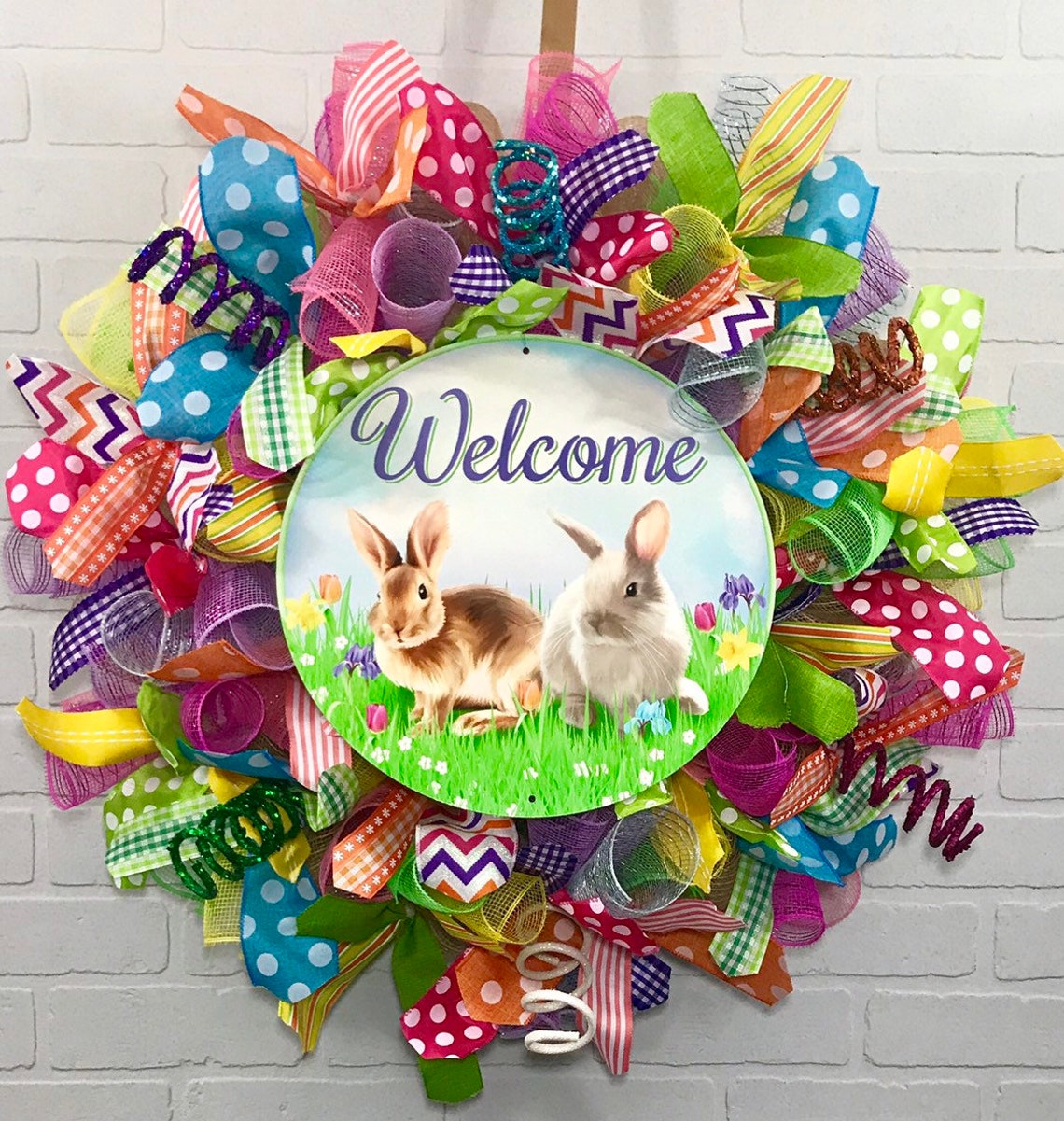 Easter Wreath Easter Decor Spring Wreath Easter Deco Mesh | Etsy